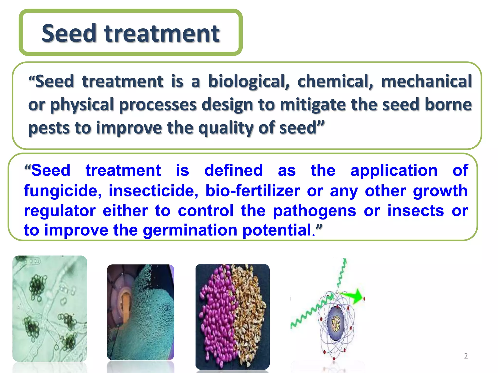Advance seed treatment (concepts and technologies ) | PPTX