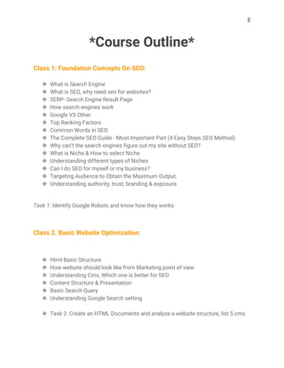 Advance seo course content | PDF