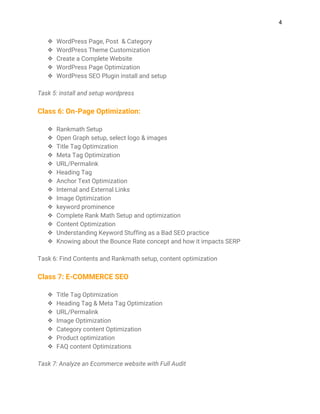 Advance seo course content | PDF