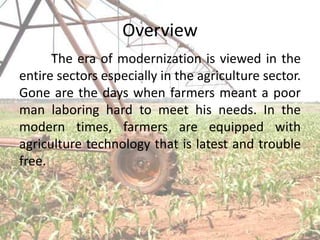 Advances in agricultural technology | PPTX