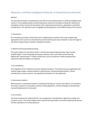 Advances in Artificial Intelligence Research.docx
