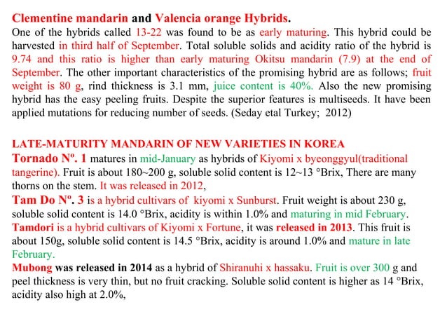 Advances in breeding of citrus | PPT