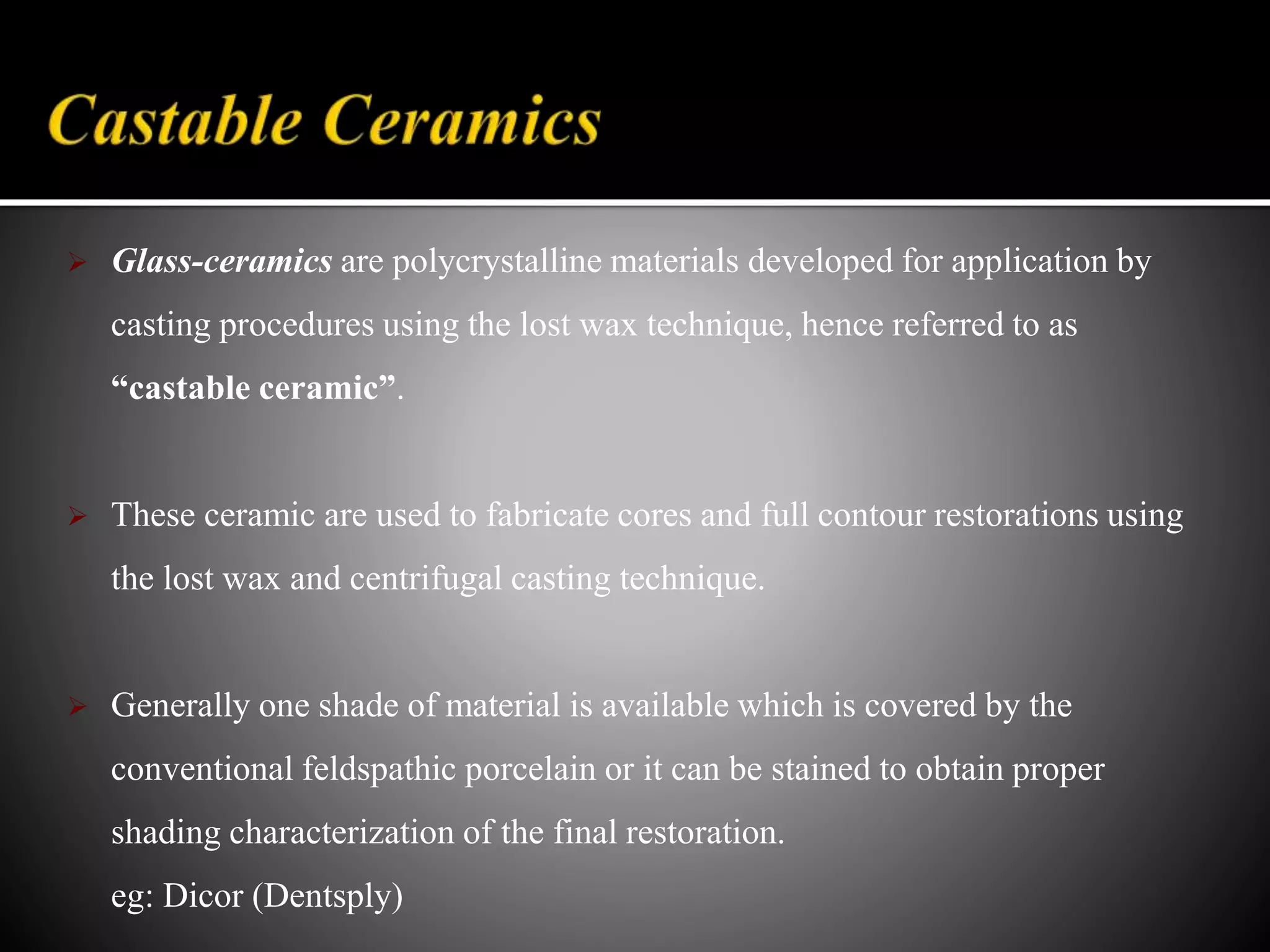 Recent Advances in Dental Ceramics | PPTX