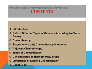 Advances in chemotherapy techniques and common chemotherapy strategies ...