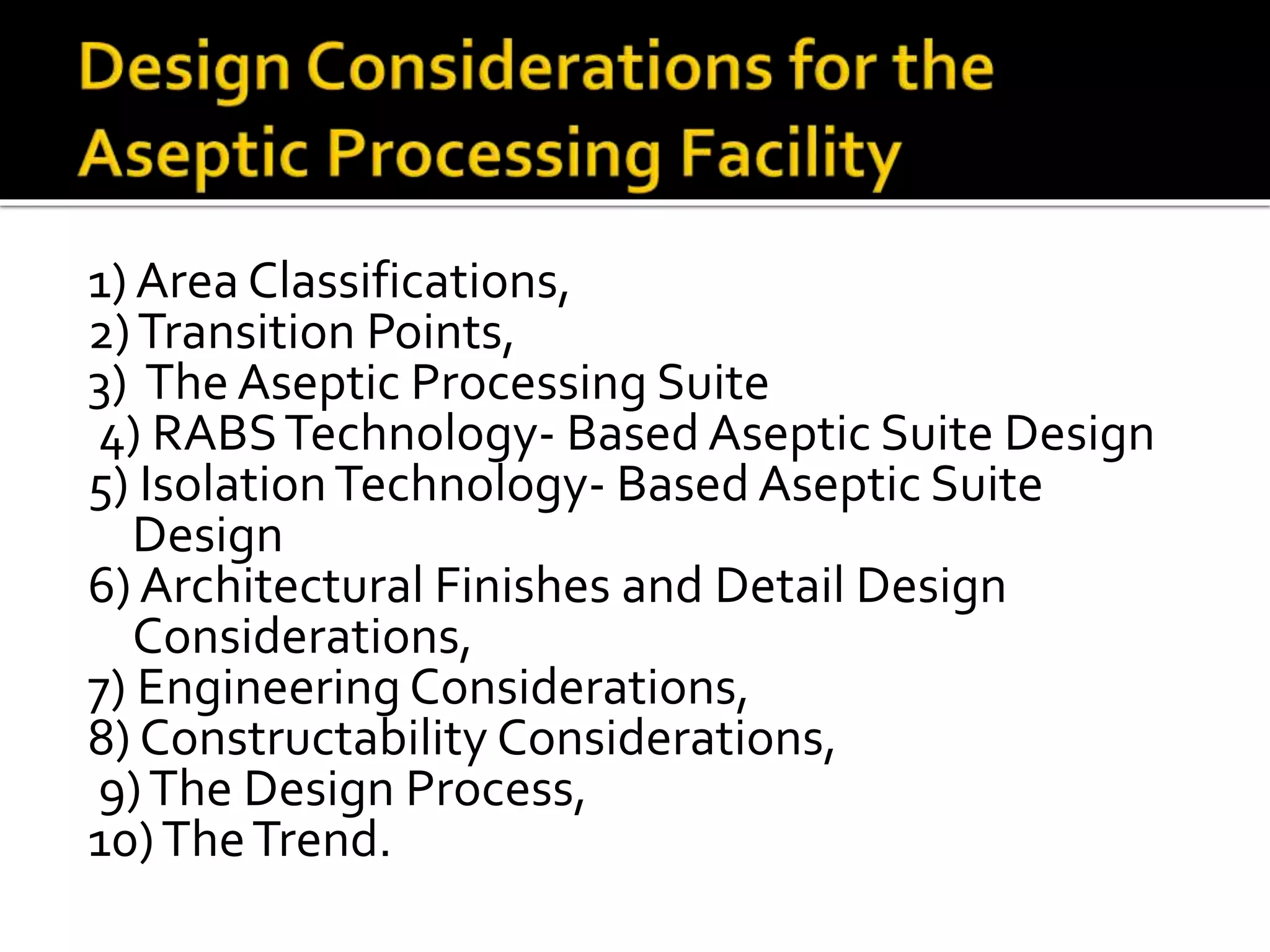 Advances in clean room technology | PPTX