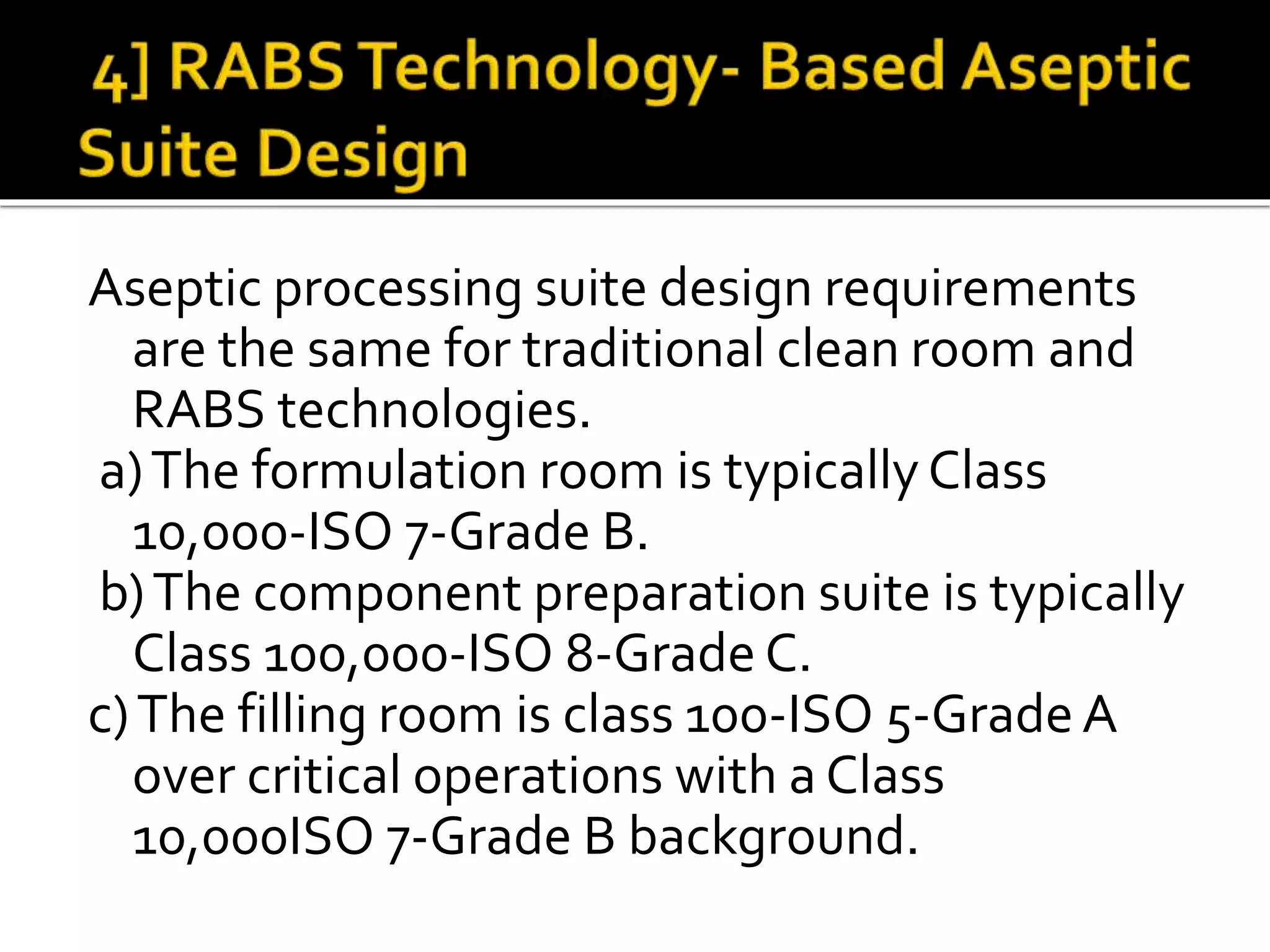 Advances in clean room technology | PPTX