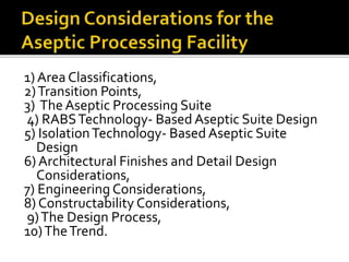 Advances in clean room technology | PPTX