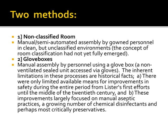 Advances in clean room technology | PPT