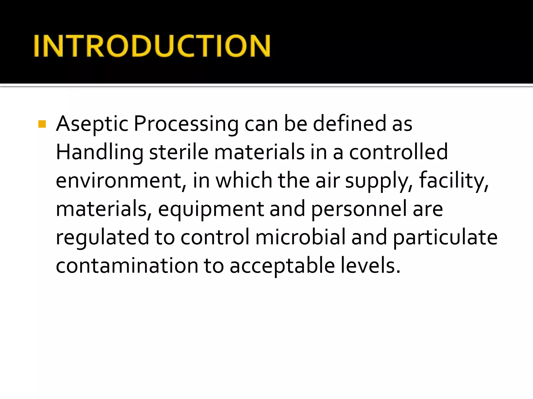 Advances in clean room technology | PPT