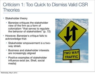 Corporate Social Responsibility: The Good, the Bad and the Ugly | PDF ...