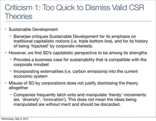 Corporate Social Responsibility: The Good, the Bad and the Ugly | PDF ...