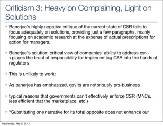 Corporate Social Responsibility: The Good, the Bad and the Ugly | PDF ...