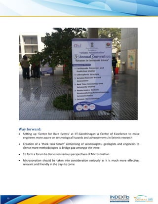 Vibrant Gujarat Summit on Advances in Earthquake Science” and Workshop on Seismic Microzonation ...