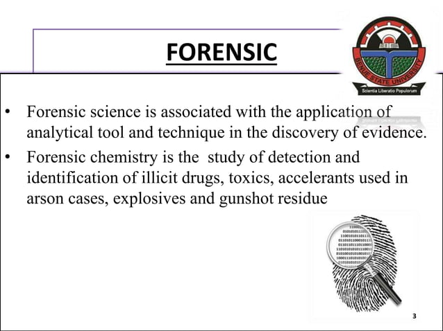 Advances in forensic chemistry | PPTX | Chemistry | Science