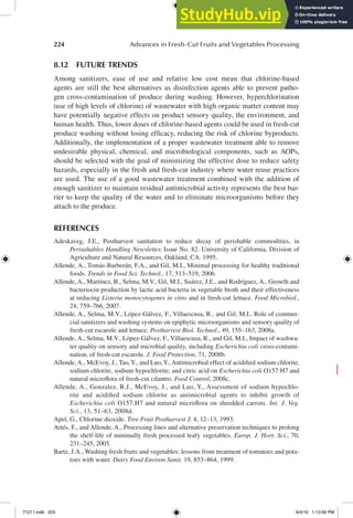 Advances In Fresh-Cut Fruits And Vegetables Processing | PDF