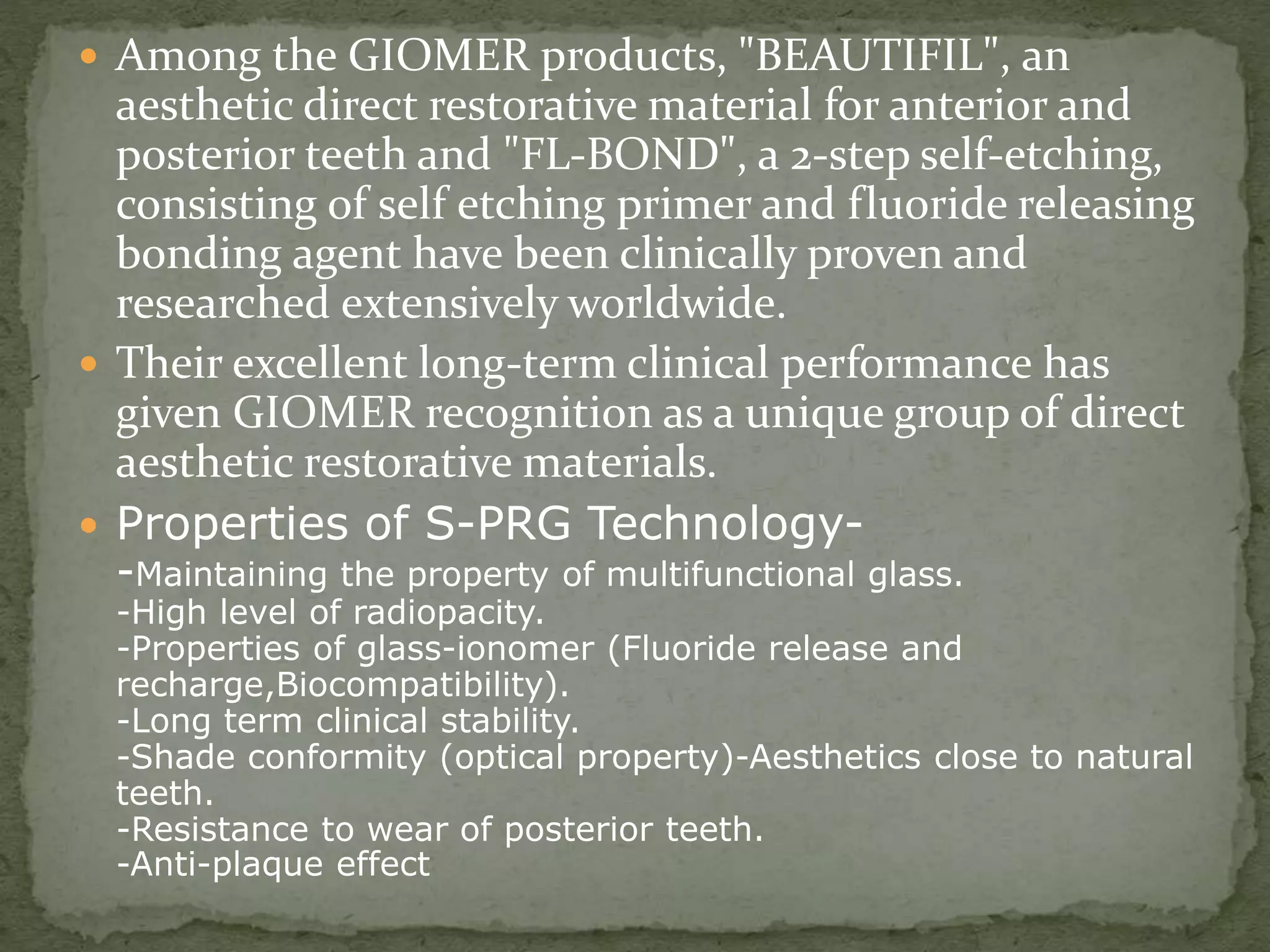 Advances in glass ionomer cement | PPTX