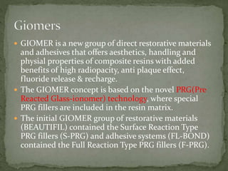 Advances in glass ionomer cement | PPTX