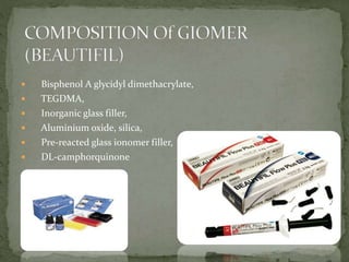 Advances in glass ionomer cement | PPTX