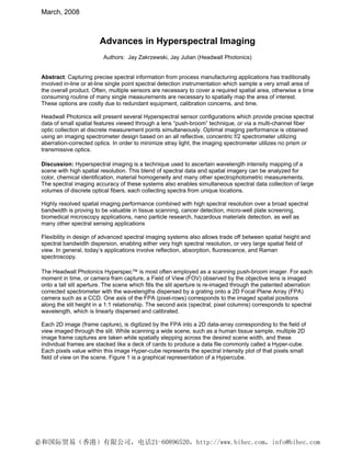 上海必和 Advances in-hyperspectral_imaging_3-08超光谱高光谱多光谱 | PDF | Cameras and Camcorders | Consumer ...