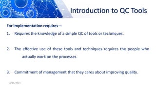 Advances in qc tools new | PDF