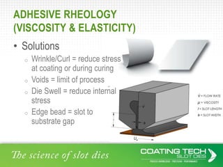 Advances in slot die coating technology for hot melt adhesives | PPTX