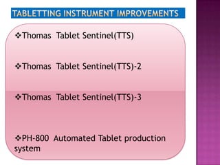 Advances in tableitng technology | PPTX