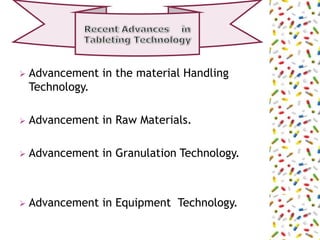 Advances in tableitng technology | PPTX
