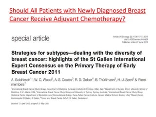Advances in the management of breast cancer | PPTX