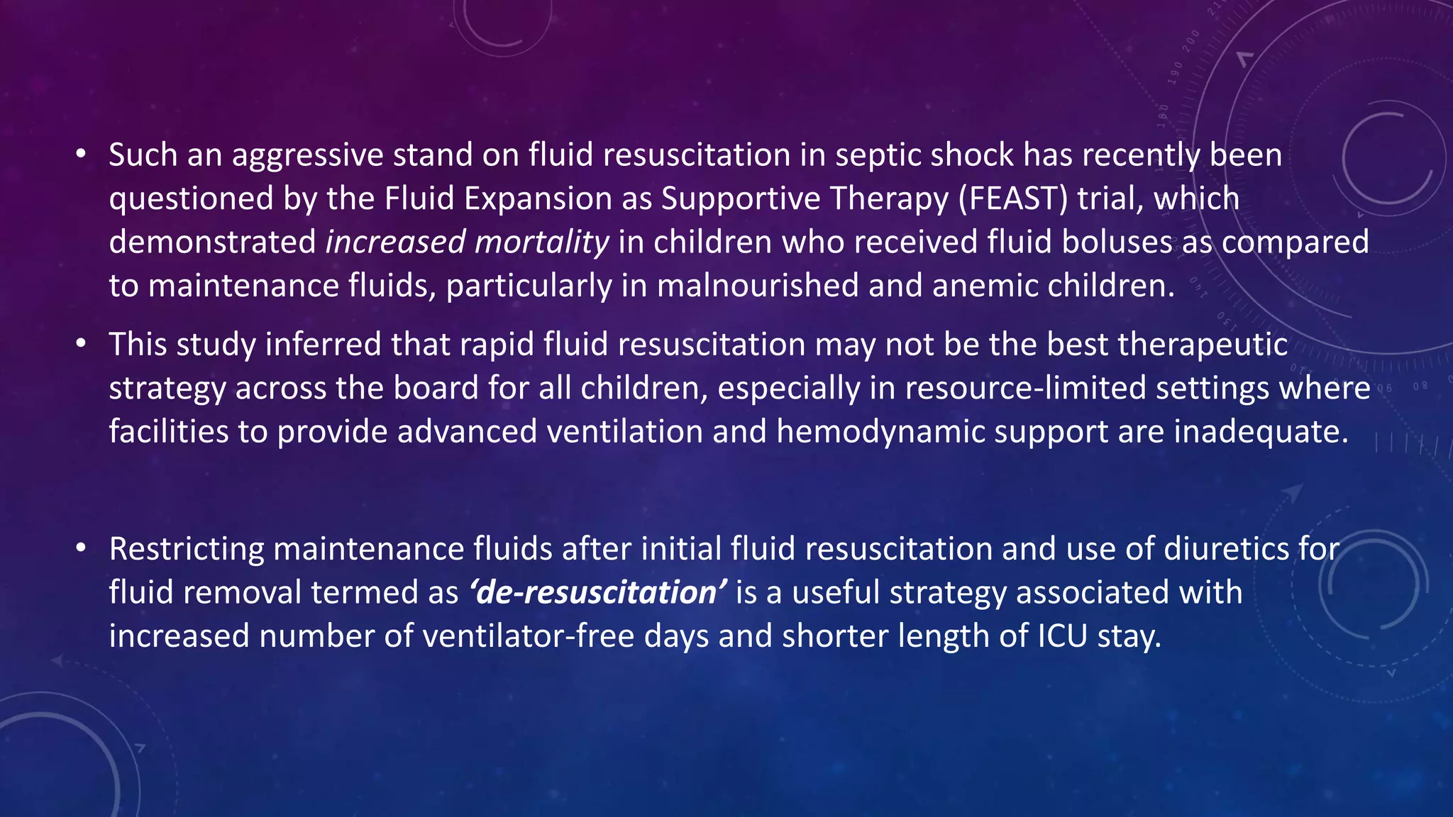 Advances in the management of pediatric septic shock | PPT