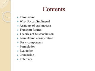Advances in transmucosal drug delivery | PPTX