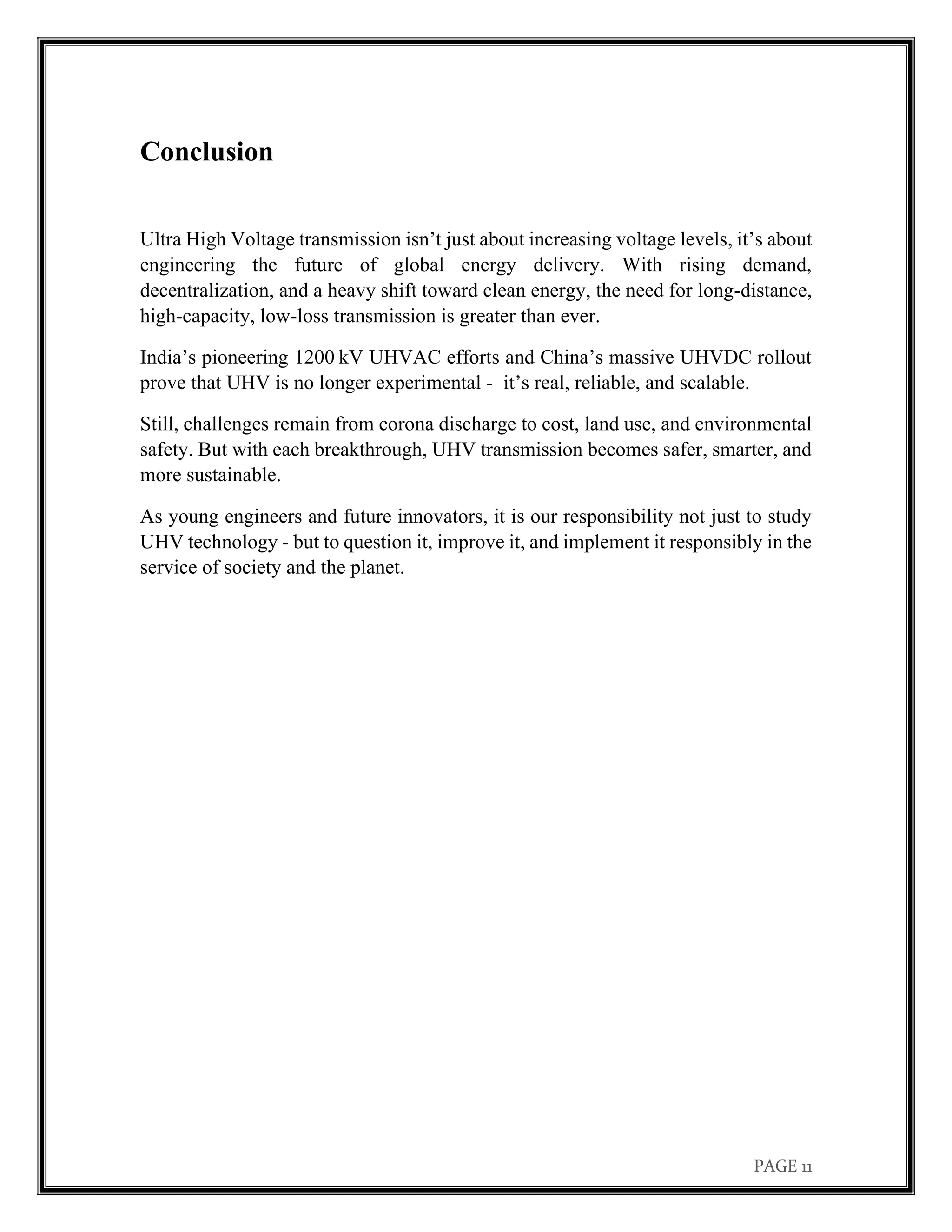 Advances in Ultra High Voltage (UHV) Transmission and Distribution ...