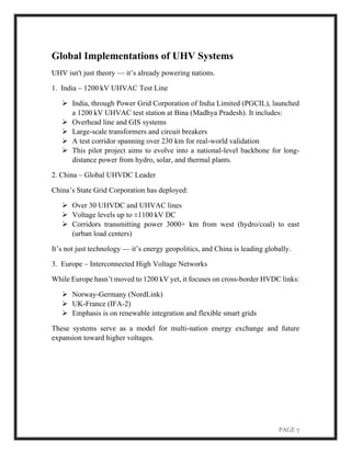Advances in Ultra High Voltage (UHV) Transmission and Distribution ...
