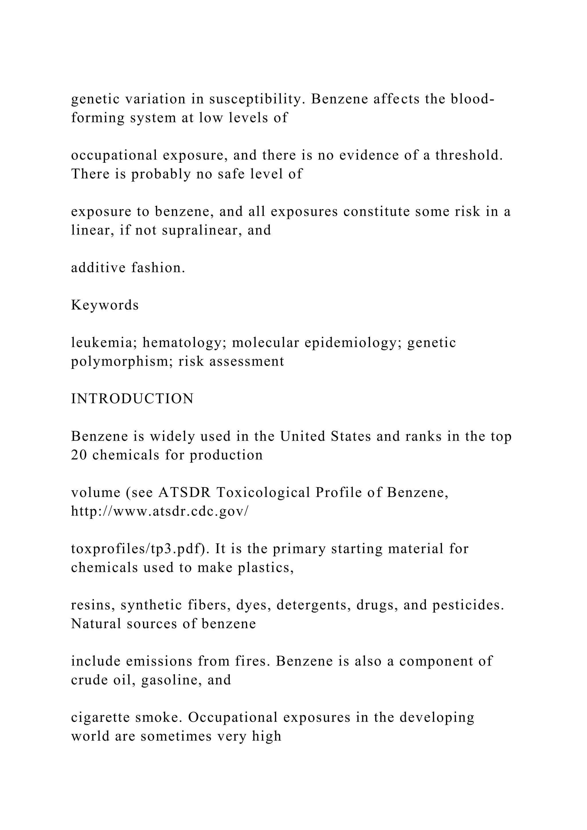 Advances in Understanding Benzene Health Effects and Suscept.docx
