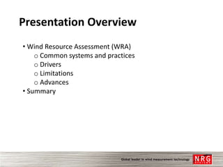 Advances in Wind Assessment Technology: Industry Pursuit of Higher Resource Measurements | PPTX