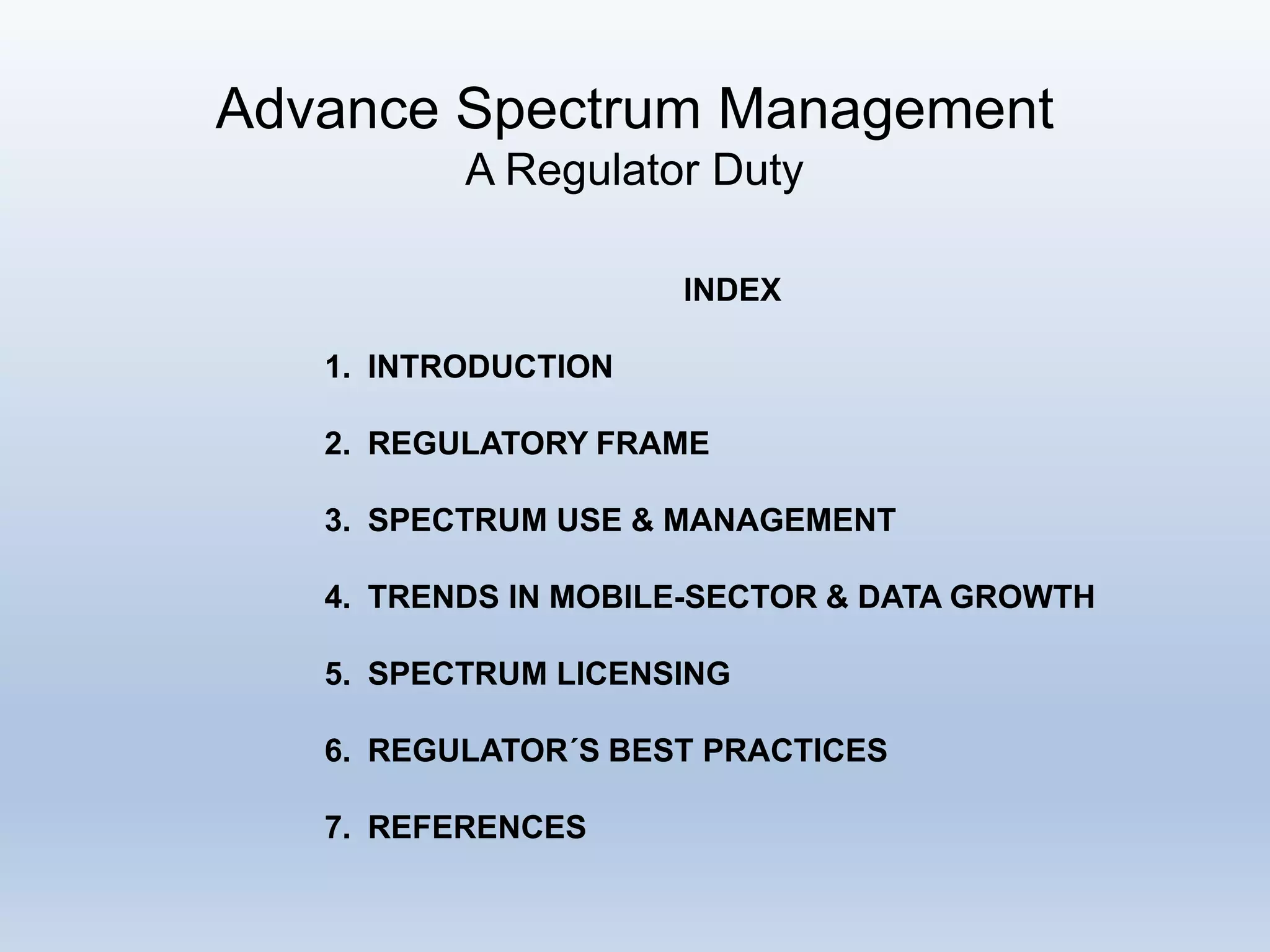 Advance spectrum management for mobile telecommunications finalproject ...