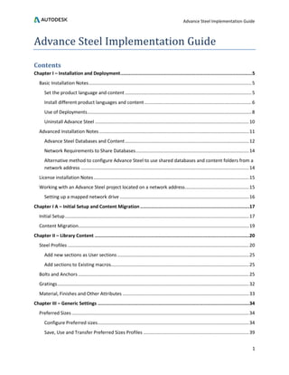 Advance steel implementation_guide | PDF