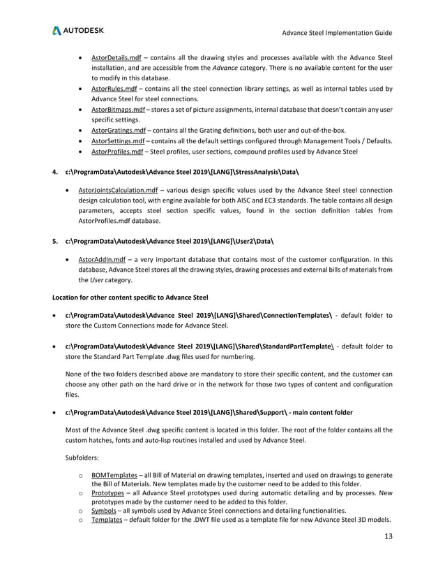 Advance steel implementation_guide | PDF | Databases | Computer Software and Applications