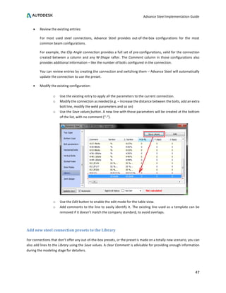 Advance steel implementation_guide | PDF