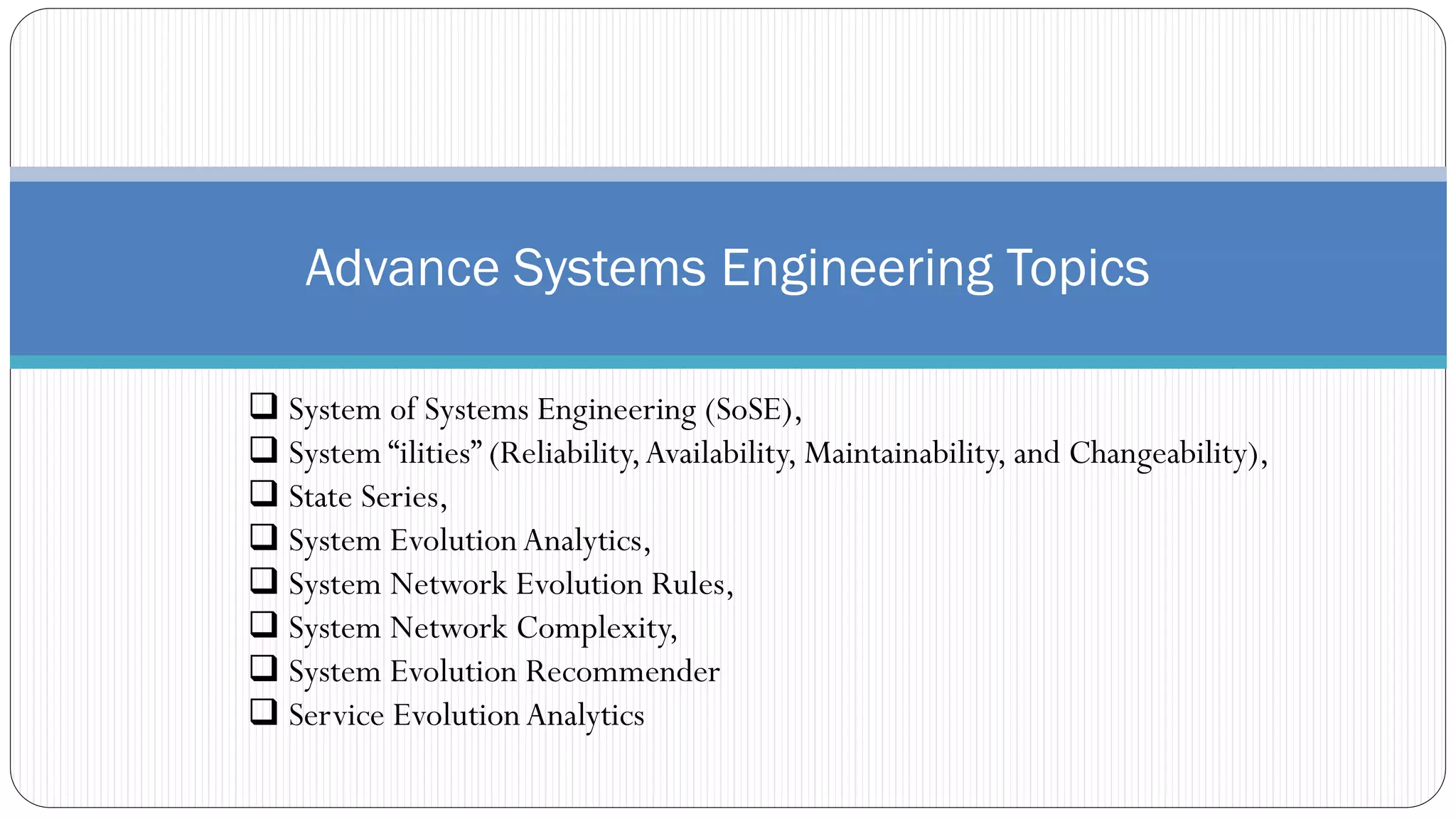 Advance Systems Engineering Topics | PDF