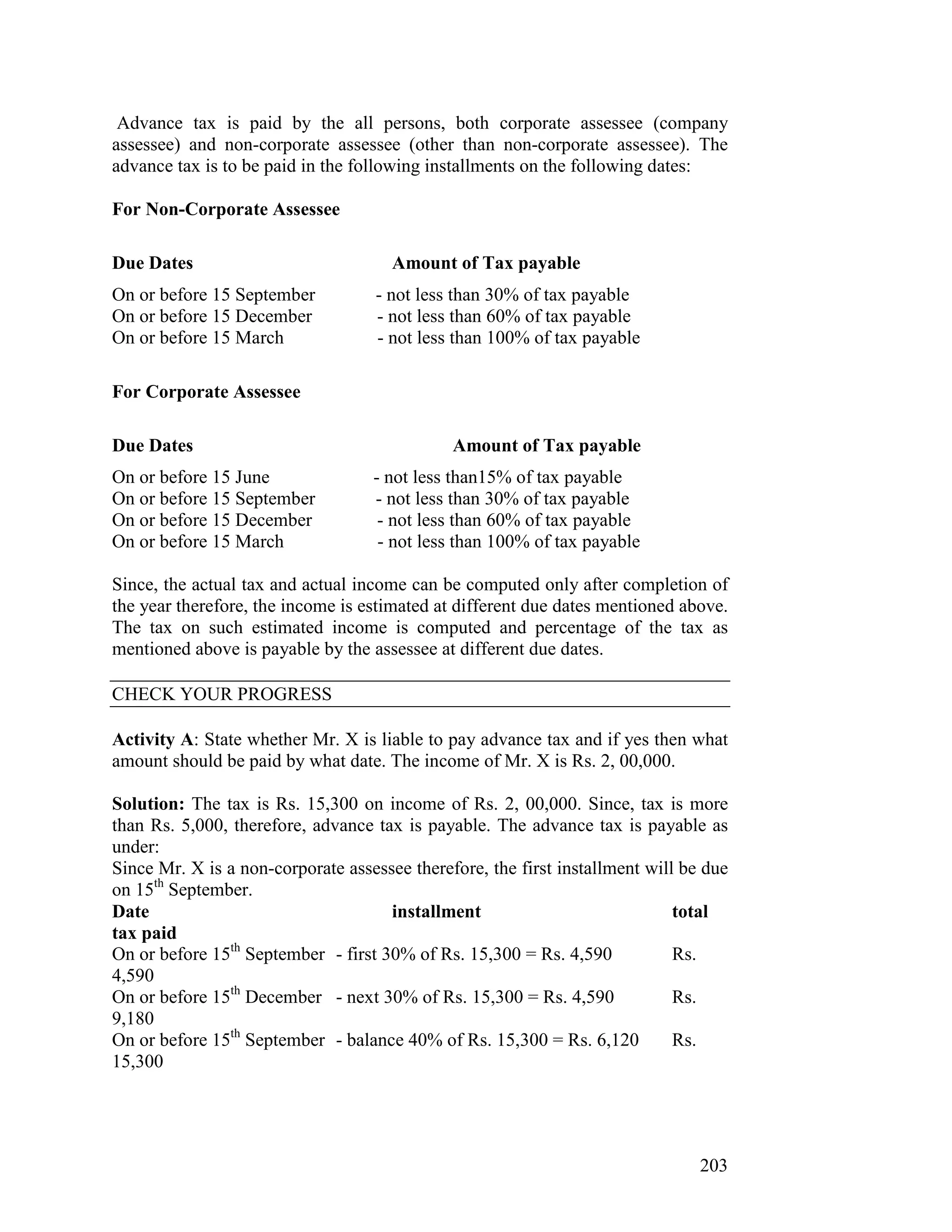 Advance tax | PDF