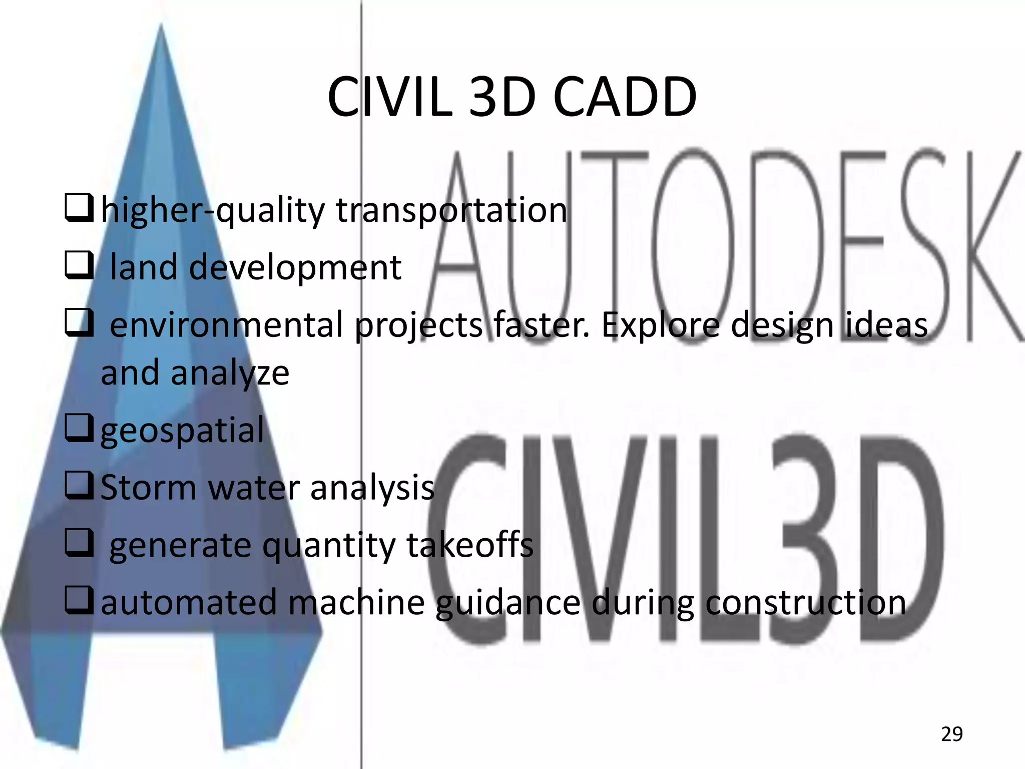 SOFTWARES IN CIVIL ENGINEERING | PPTX