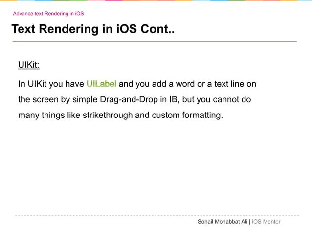 Advance text rendering in i os | PDF | Desktop Publishing | Computer Software and Applications