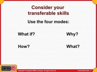 Advance transferable skills | PPT