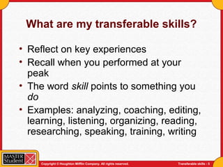 Advance transferable skills | PPT