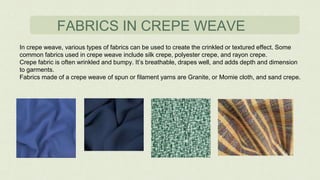 advance weaving and patterns presentation .pptx | Women\'s Outerwear ...
