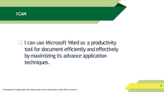 Advance word processing skill | PPTX