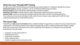 Advance Your Engineering Future with an MEP Course | PPTX