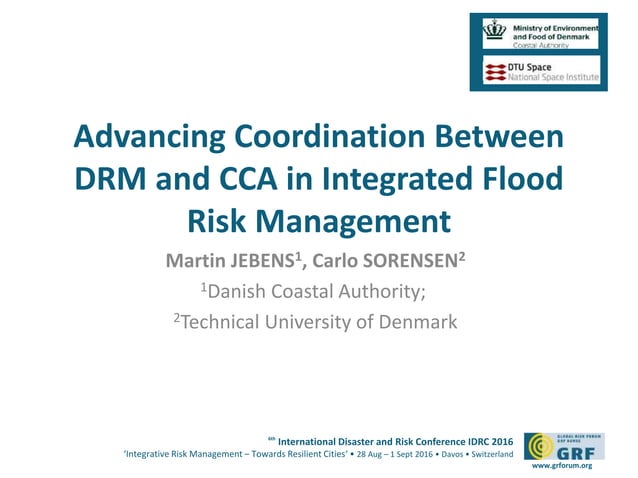 Advancing Coordination Between DRM and CCA in Integrated Flood Risk ...