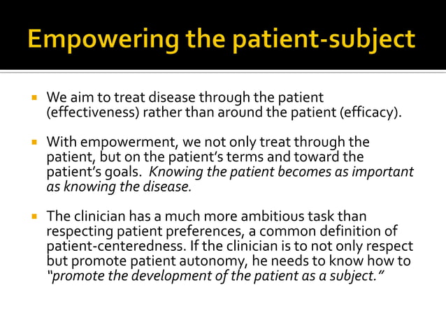 Advancing from activated patient to autonomous patient in chronic ...