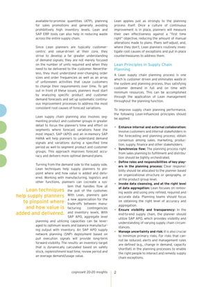 Advancing Lean in Supply Chain Planning with SAP Applications | PDF